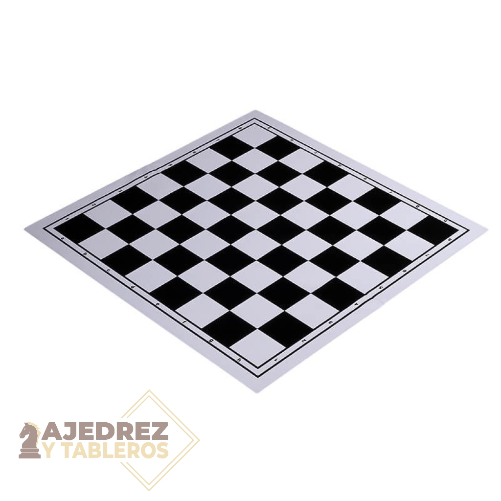 Tablero De Ajedrez De Plástico Plegable Nº4+ Negro/Blanco • Ajedrez Y Tableros